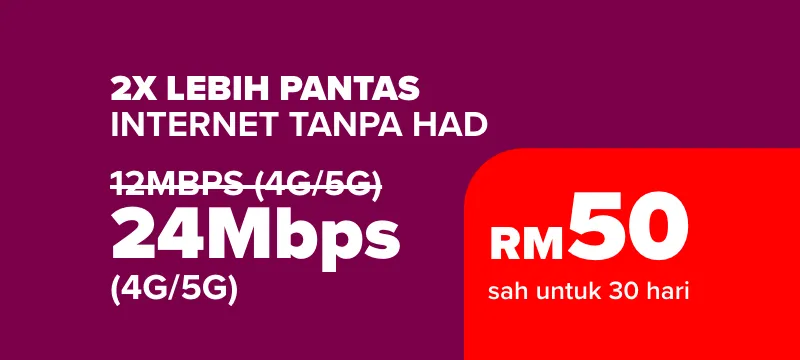 Pelan Prabayar Baharu Dengan Internet 5G Tanpa Had | Hotlink Malaysia