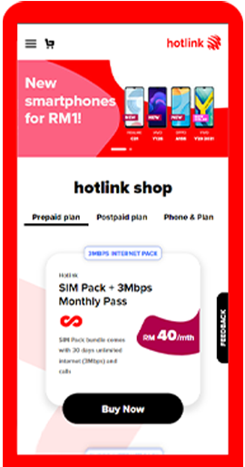 Tukar ke Hotlink dan Nikmati Pelan Tanpa Had | Hotlink